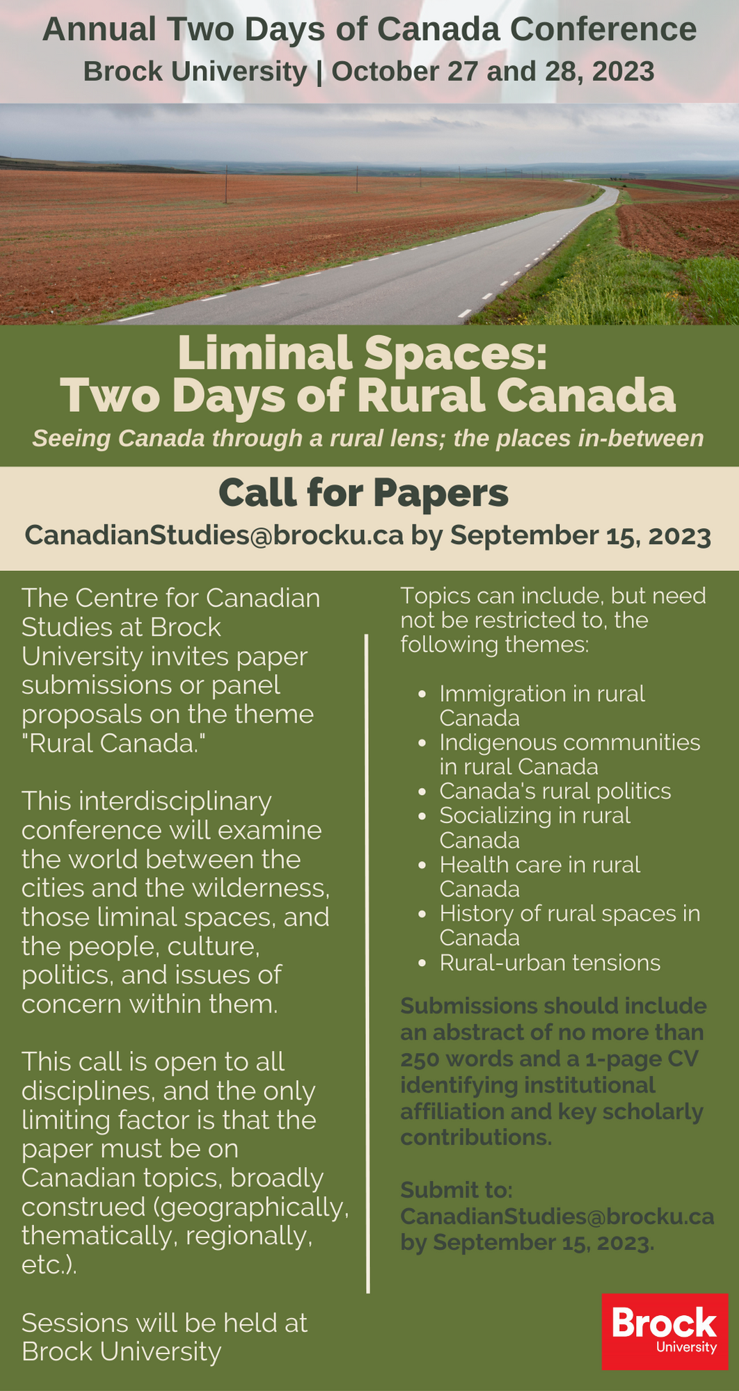Annual Two Days of Canada Conference - Brock University - The ...